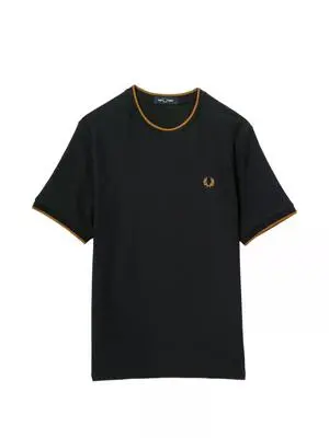 Fred Perry Logo-embroidered T-shirt - Black