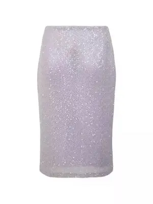 DES_PHEMMES Bead-embellished Sequin Midi Skirt
