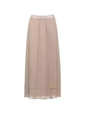 Peserico Layered Midi Skirt - Neutrals