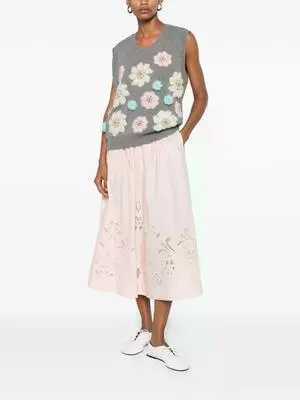 FORTE_FORTE Broderie Anglaise Cotton Midi Skirt