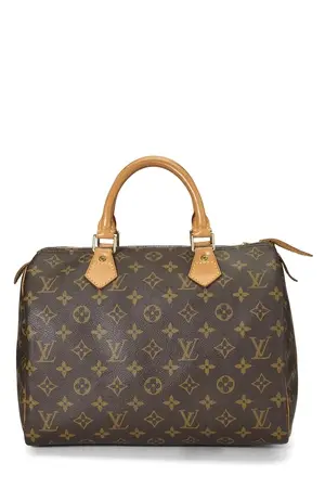 LOUIS VUITTON Monogram Speedy Top Handle Bag 30 - Brown