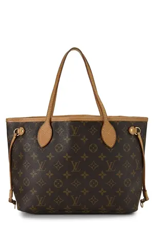 LOUIS VUITTON Monogram Neverfull Tote - Brown