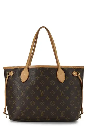 LOUIS VUITTON Monogram Neverfull Tote - Brown