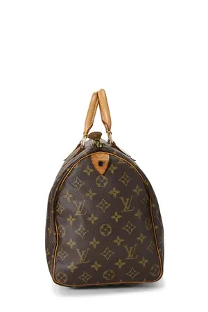 LOUIS VUITTON Monogram Speedy 35 Top Handle Bag - Brown