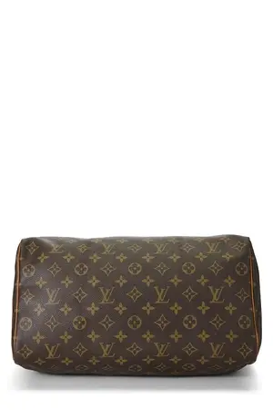 LOUIS VUITTON Monogram Speedy 35 Top Handle Bag - Brown