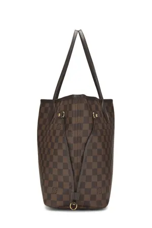 LOUIS VUITTON Damier Ebene Neverfull Tote - Brown