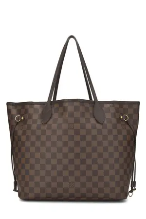 LOUIS VUITTON Damier Ebene Neverfull Tote - Brown