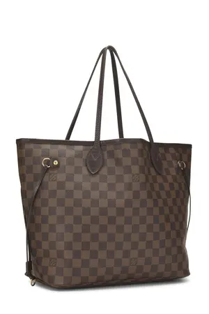 LOUIS VUITTON Damier Ebene Neverfull Tote - Brown
