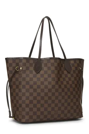 LOUIS VUITTON Damier Ebene Neverfull Tote - Brown