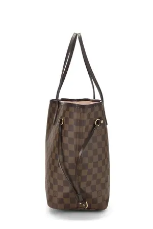 LOUIS VUITTON Damier Ebene Neverfull Tote Nm - Brown