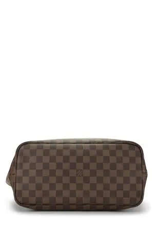LOUIS VUITTON Damier Ebene Neverfull Tote Nm - Brown