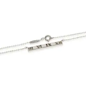 Tiffany & Co. Sterling Silver Atlas Bar Pendant Necklace