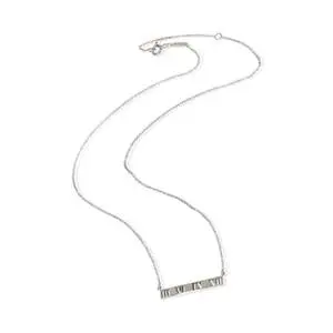 Tiffany & Co. Sterling Silver Atlas Bar Pendant Necklace