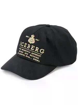 Iceberg Logo Baseball Cap - Black