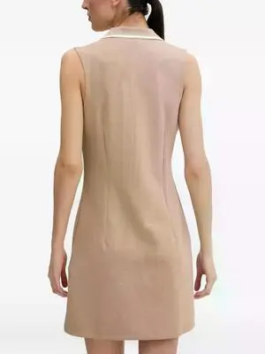 Guess Sleeveless Polo-collar Mini Dress - Neutrals