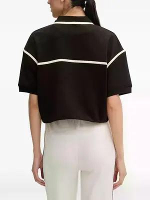 Guess Piped Trim Drawstring Hem Polo Shirt