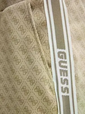 Guess Monogram Print Side Stripe Shorts