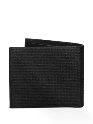 BOSS Woven-effect Leather Wallet