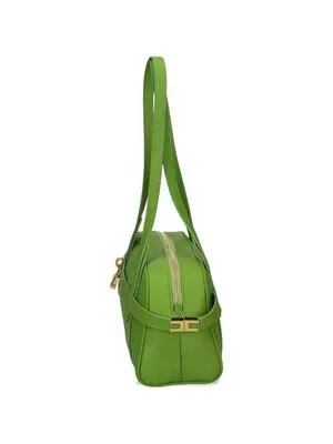 Elisabetta Franchi Leather Shoulder Bag With Padlock Detail