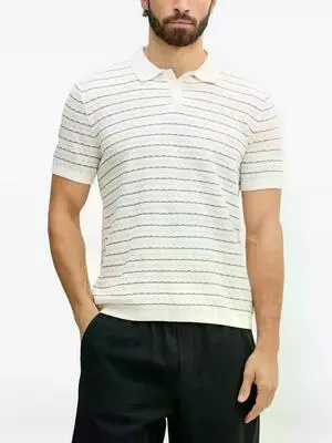 Guess Striped Polo Shirt - White