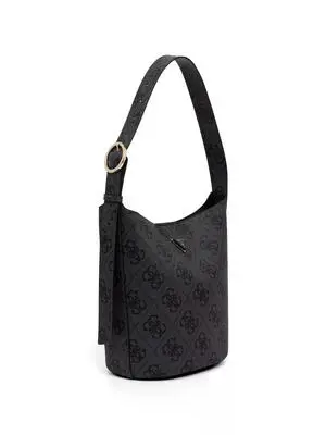 Guess Monogram Print Logo Plaque Tote Bag