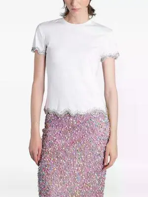 Costarellos Embellished Scalloped T-shirt