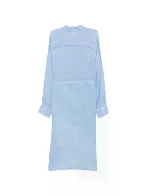 Aspesi Belted Shirt Dress With Chest Pockets