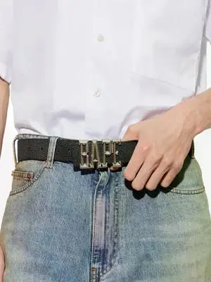 A BATHING APE Logo Buckle Leather Belt