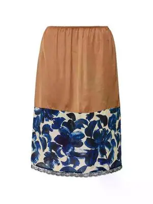 Munthe Ninia Floral-print Midi Skirt - Neutrals