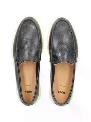 BOSS Woven Panel Loafers