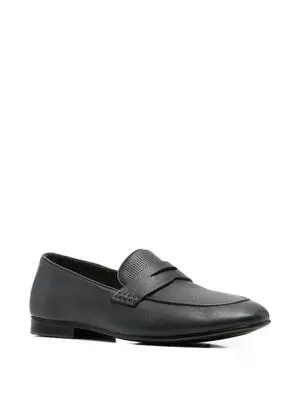 ALBERTO GOZZI Perforated Leather Loafers - Blue