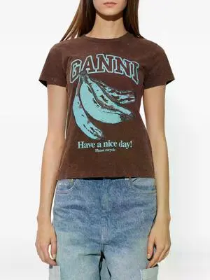 GANNI Graphic Print T-shirt