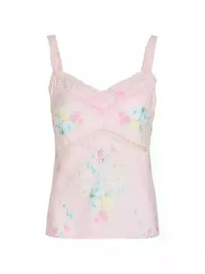 LoveShackFancy Lirena Floral Print Tank Top