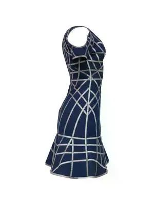 Herve Leger Veronikka Cold-shoulder Flute Dress