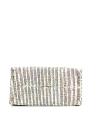 Celine Cabas Thais Triomphe Striped Textile Small Tote Bag