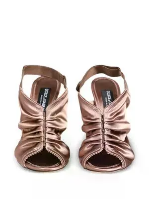 Dolce & Gabbana Ruched Slingback Sandals