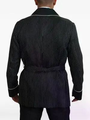 Dolce & Gabbana Pinstripe Dg-patch Blazer