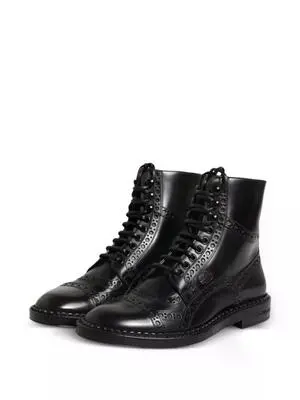 Dolce & Gabbana Brogue Detail Lace-up Boots
