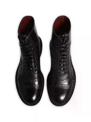 Dolce & Gabbana Brogue Detail Lace-up Boots