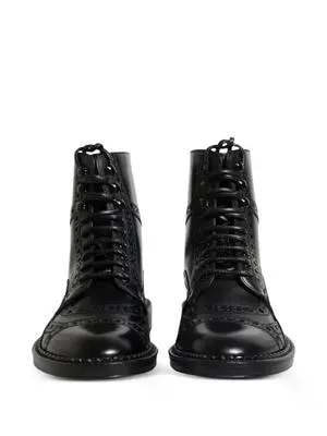 Dolce & Gabbana Brogue Detail Lace-up Boots