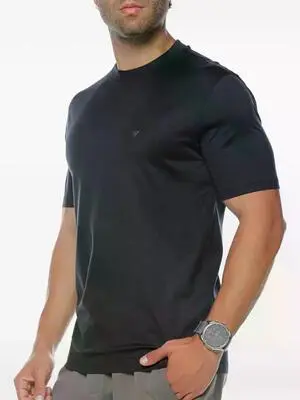 Emporio Armani Logo-embroidered T-shirt - Blue