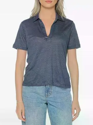 ECOALF Troms Linen V-neck T-shirt - Blue