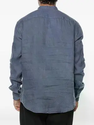 Emporio Armani Mandarin-collar Linen Shirt