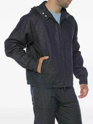 Armani Exchange Hooded Denim Jacket - Blue