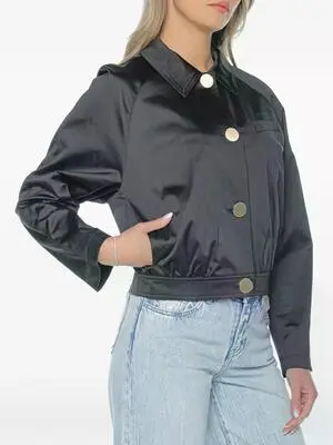 Armani Exchange Satin-finish Button-up Jacket