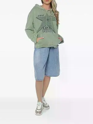 Armani Exchange Pleated Denim Shorts