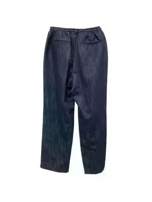 THE FRANKIE SHOP Navy Drawstring Straight-leg Trousers