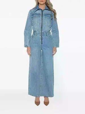 ONETEASPOON Charli Zip-front Jumpsuit - Blue
