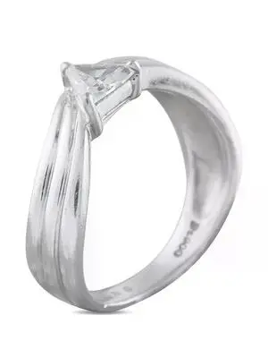 LB EXCLUSIVE Platinum Triangular-cut Diamond Ring - Silver