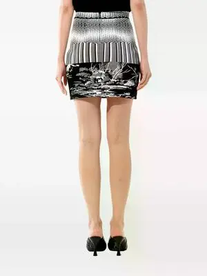 Balenciaga Landscape Print Panelled Mini Skirt